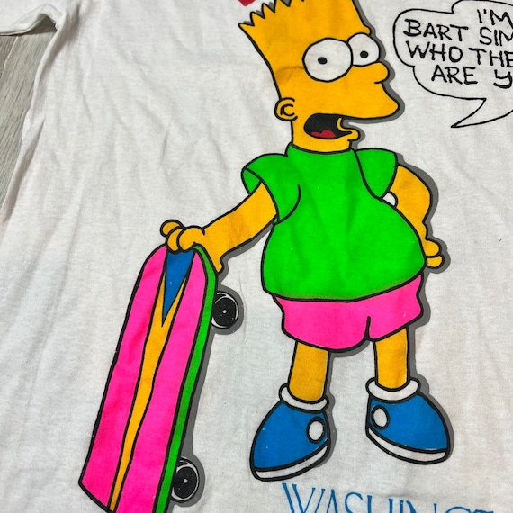 Vintage Bart Simpson Washington D C Graphic Tee Shir… Gem