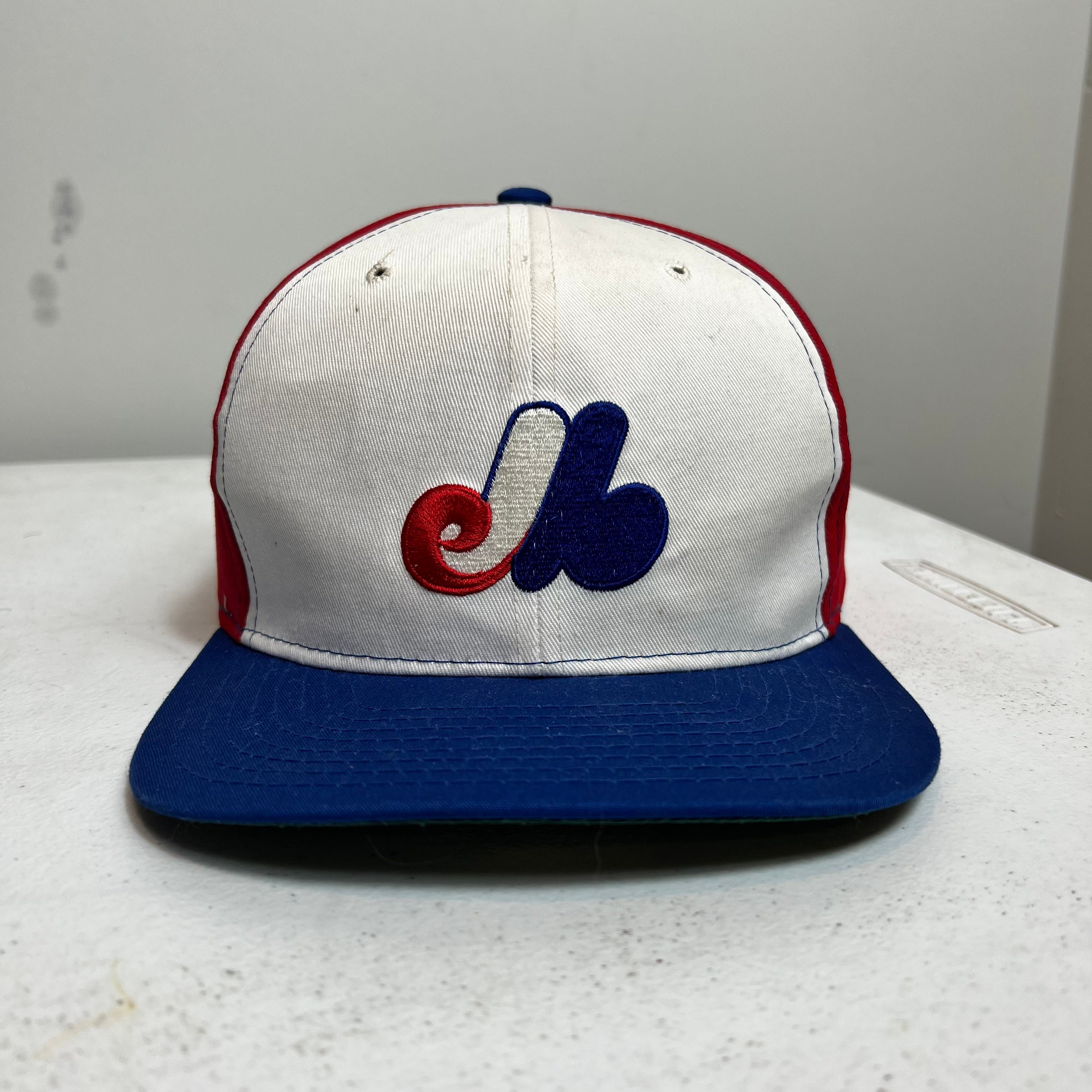 Vintage Montreal Expos Pinwheel Snapback Hat Adjustable 90s MLB ...