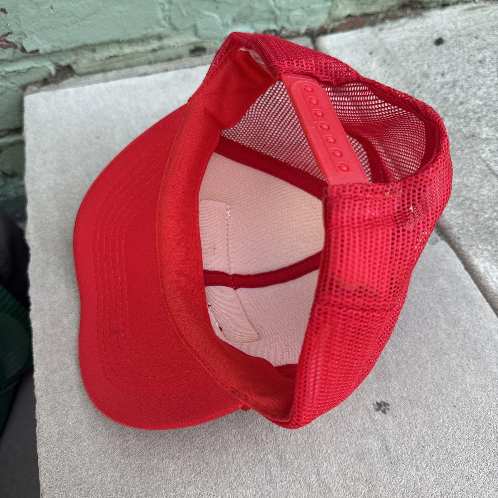 Vintage Kenworth Trucking Snapback Hat Cap Red Patch Mesh Trucker 80s ...
