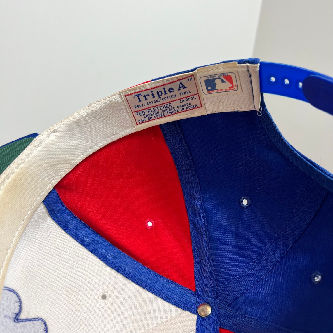 Vintage Montreal Expos Pinwheel Snapback Hat Adjustable 90s MLB ...