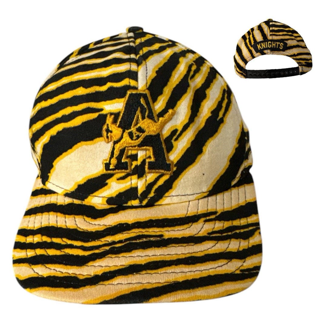 Vintage Army Westpoint Knights Hat Black Yellow Zubaz AJD Snapback Hat ...