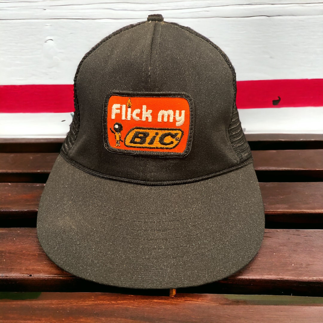 Vintage Flick My Bic Lighter Patch Snapback Hat Adjustable - Etsy