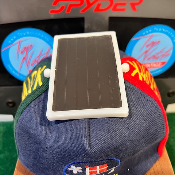 Vintage Denmark Solar Panel Fan Snapback Hat Adjustab… - Gem