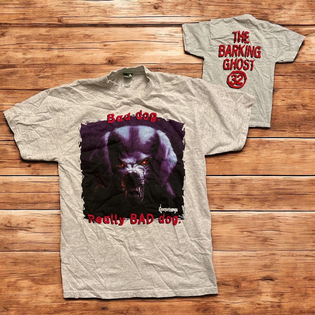 Vintage 90s GOOSEBUMPS the Barking Dog Ghost Rare Movie Tee Shirt Youth ...