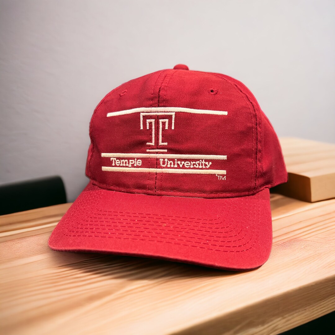 Vintage Temple University Split Bar Snapback Hat Adjustable by the Game ...