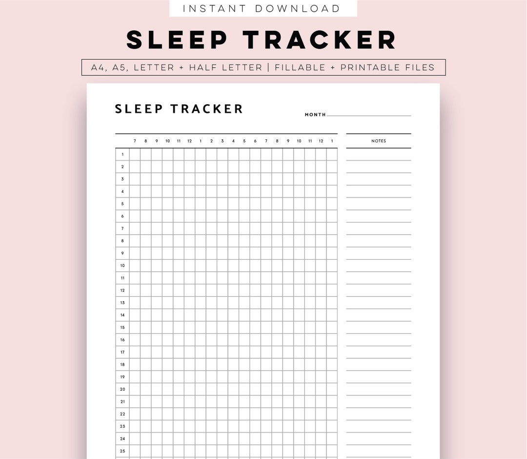 Sleep Tracker Printable, Home Organiser Planner Inserts, Life Organiser ...