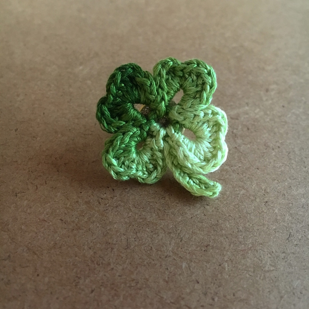 Four Leaf Clover Pin, Plant Pin, Shamrock Pin, Saint Patrick's Day ...