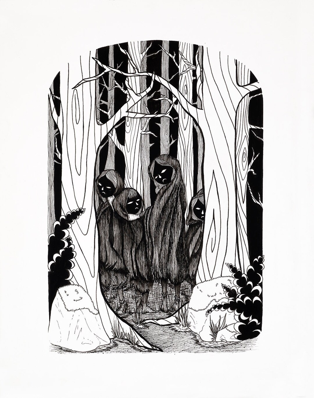 Artist Print "lost Girls""changing Face" , Wall Decor, Original Art ...