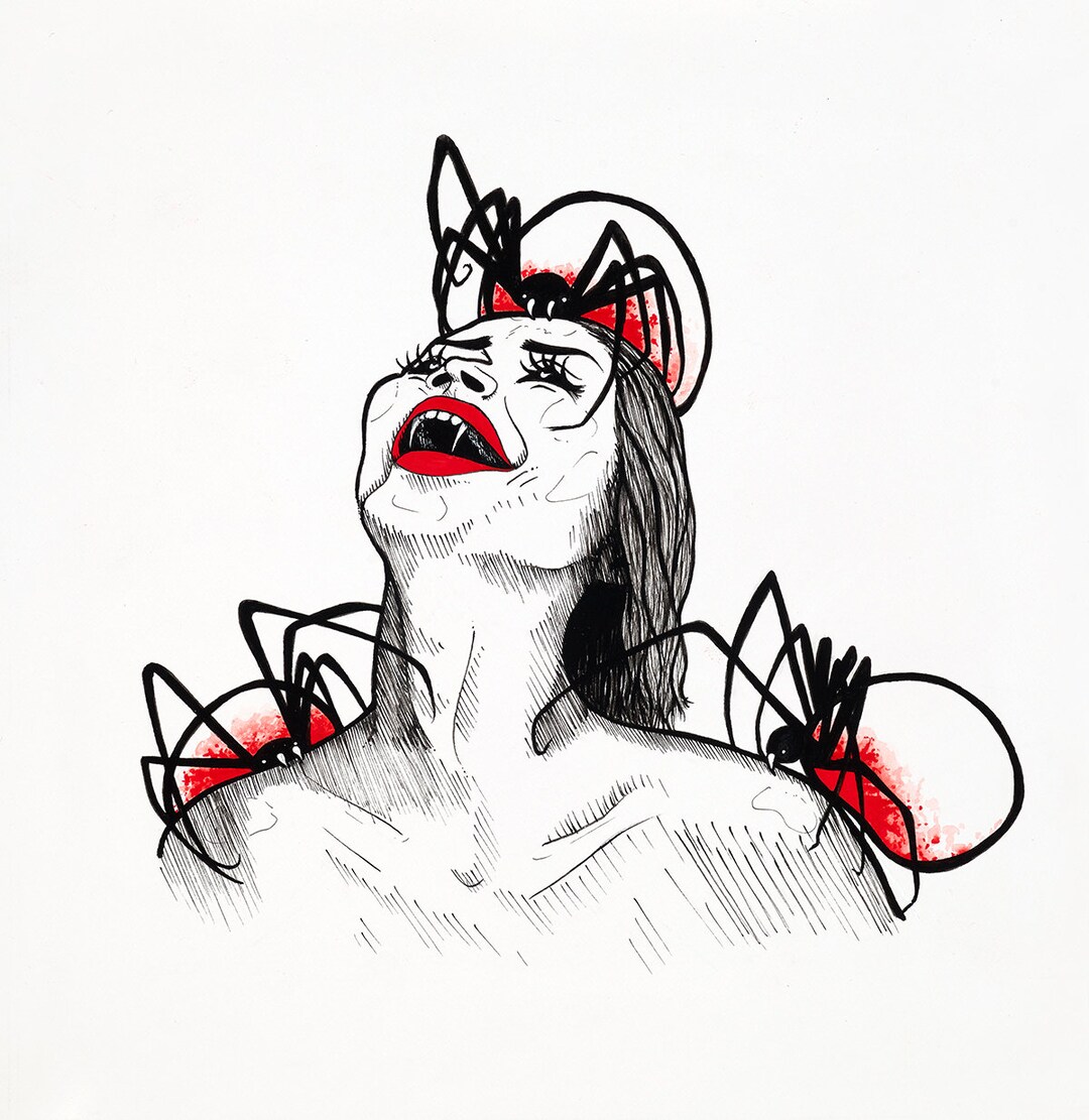 Artist Print "killjoy" , Wall Decor, Original Art, Wall Art, Black and ...