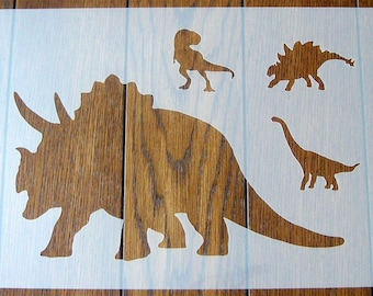 Brontosaurus Dinosaur A5 Stencil Mask Reusable PP Sheet for Arts ...