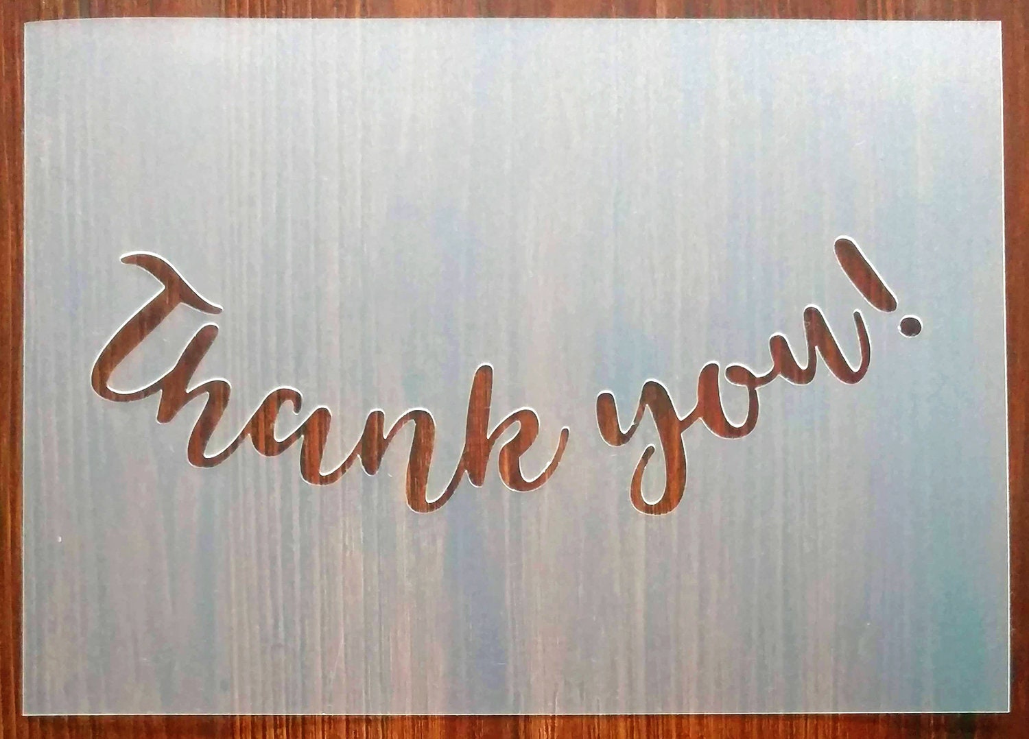 Thank you! A5 Stencil Reusable PP Sheet for Arts & Crafts, DIY [curved ...