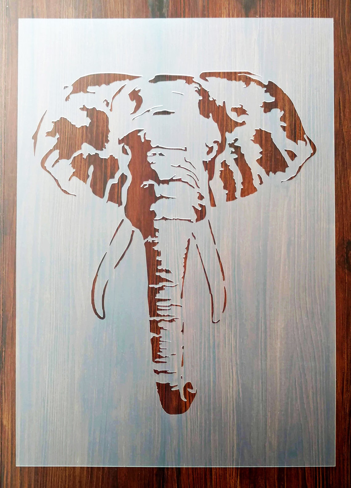 A3 Elephant Stencil Mask Reusable Polypropylene Sheet for Arts & Crafts ...