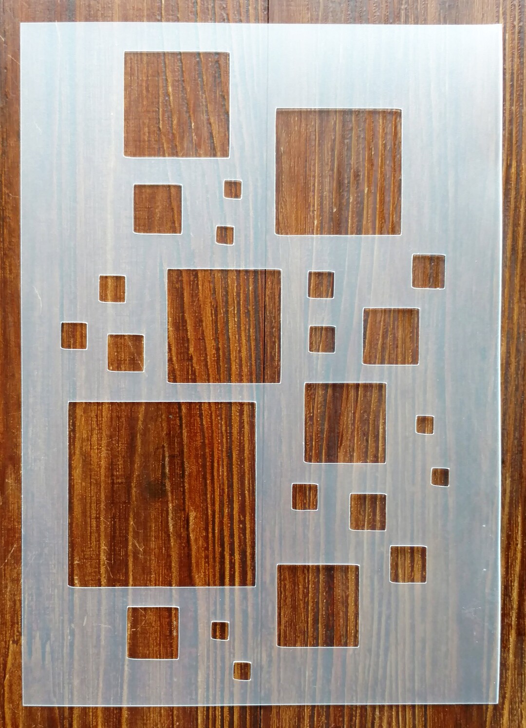 Squares Pattern A5 Reusable Stencil 350 Micron Polypropylene for Arts ...
