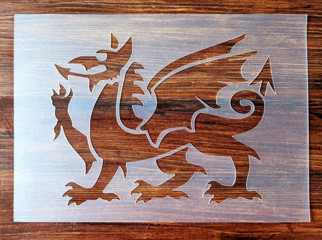 Welsh Dragon Stencil Mask Reusable PP Sheet for Arts & Crafts - Etsy