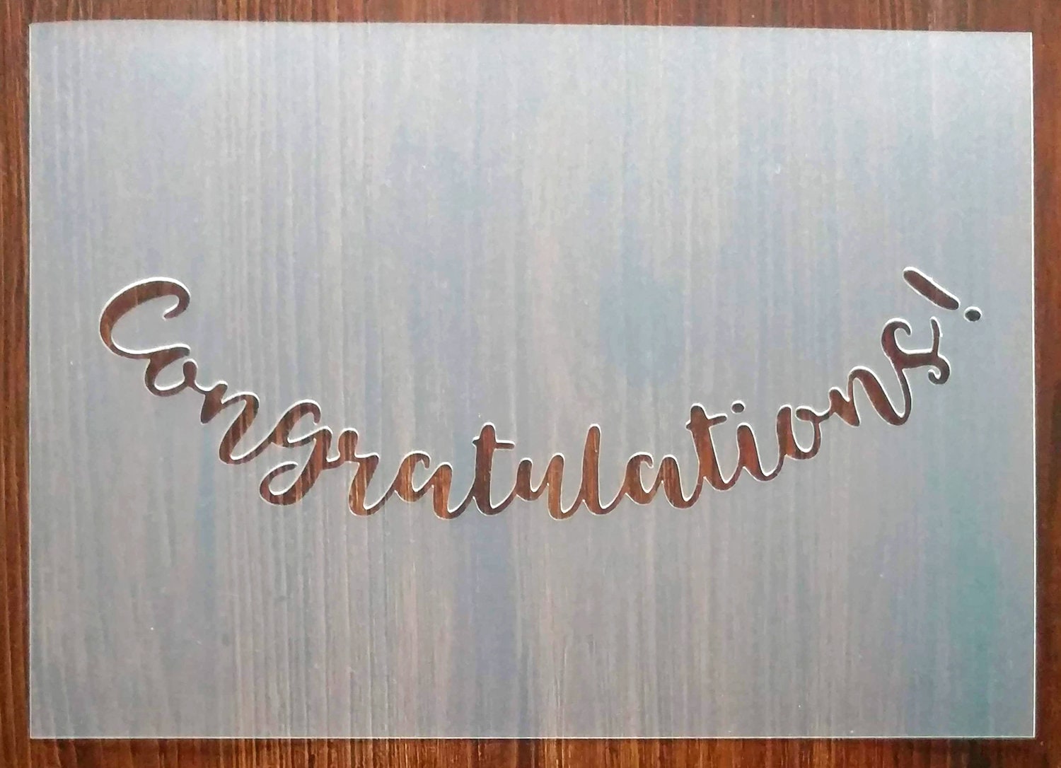 Congratulations! A5 Stencil Reusable PP Sheet for Arts & Crafts, DIY ...