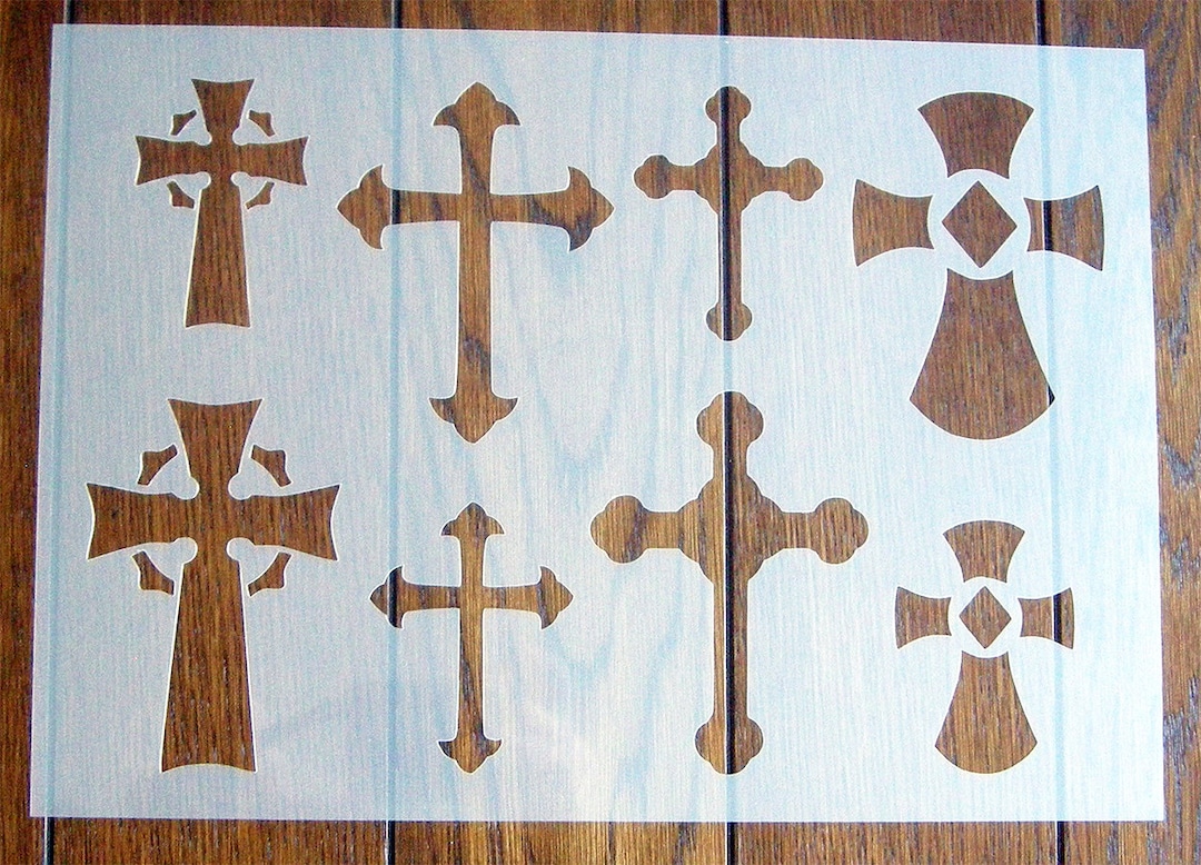 Four Crosses Stencil Mask Reusable PP Sheet for Arts & Crafts, DIY - Etsy
