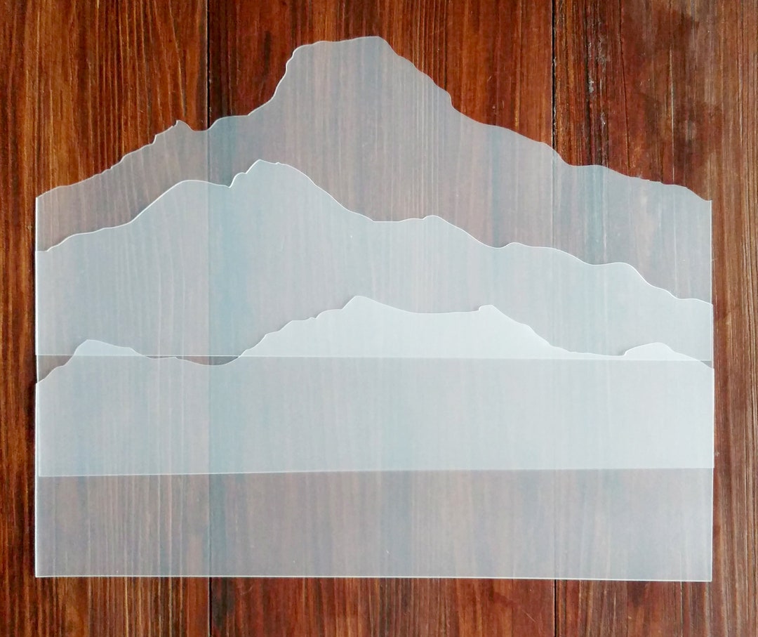 Hills Masks Stencils A4 Wide (set of 3) Reusable PP Sheet for Arts ...