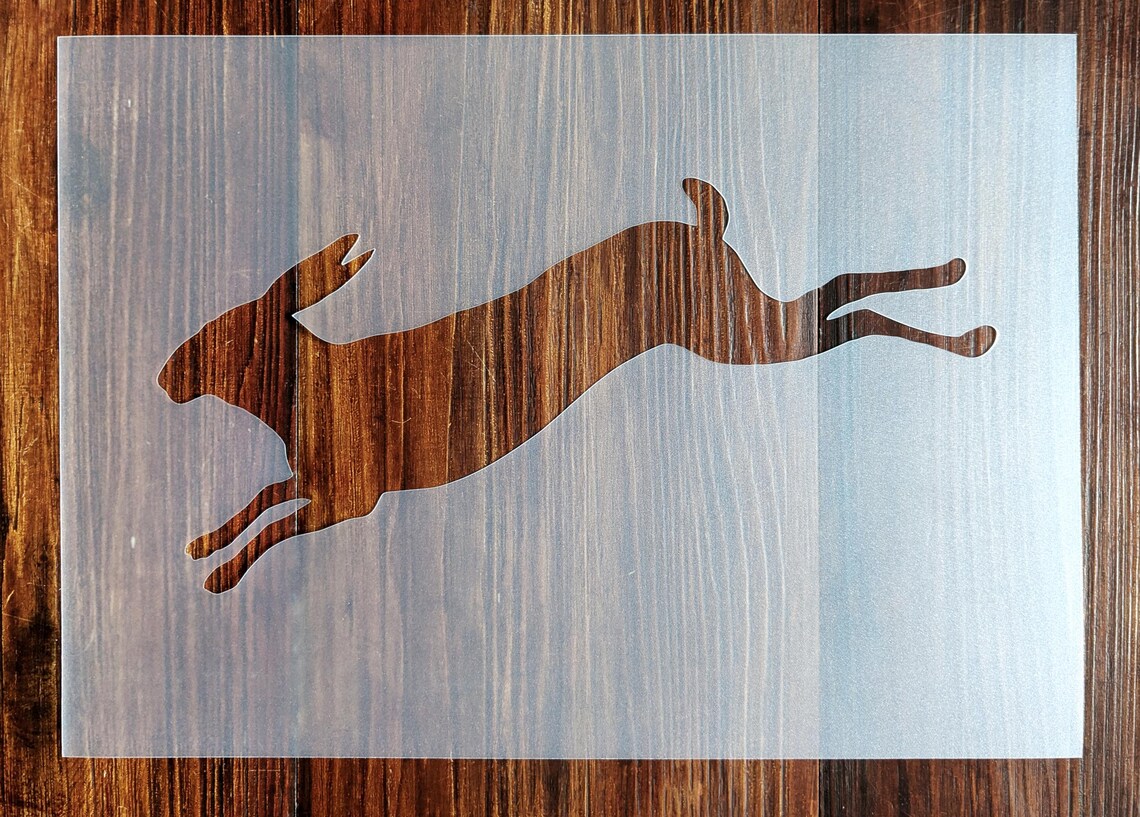 Leaping Hare Stencil Mask Reusable PP Sheet for Arts & Crafts, DIY - Etsy