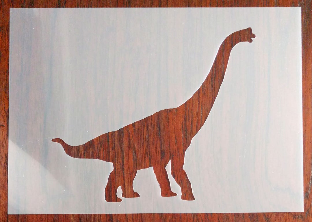 Brontosaurus Dinosaur (A5) Stencil Mask Reusable PP Sheet for Arts ...