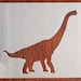 Brontosaurus Dinosaur A5 Stencil Mask Reusable PP Sheet for Arts ...