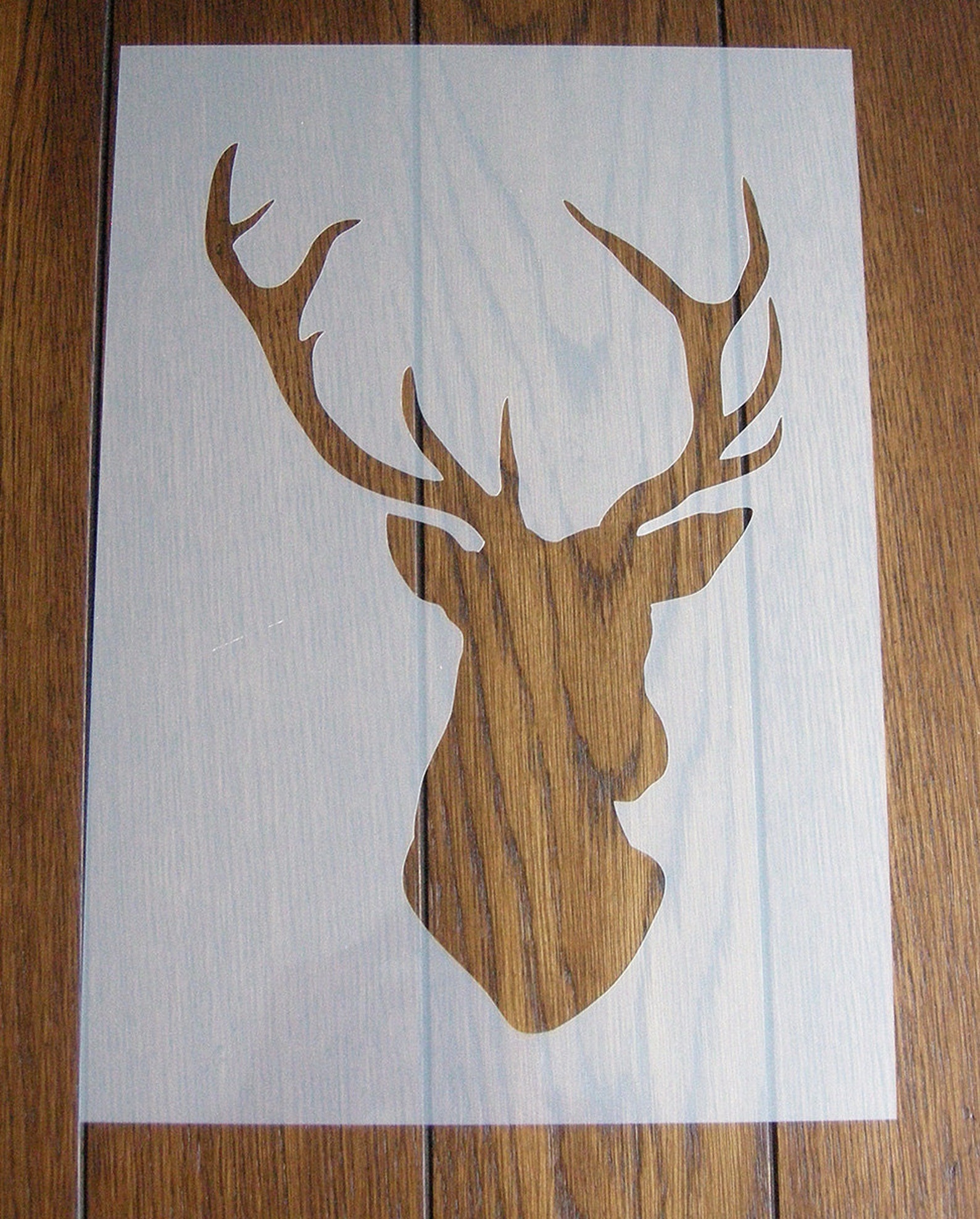 Stag's Head Stencil Mask Reusable PP Sheet for Arts & | Etsy UK