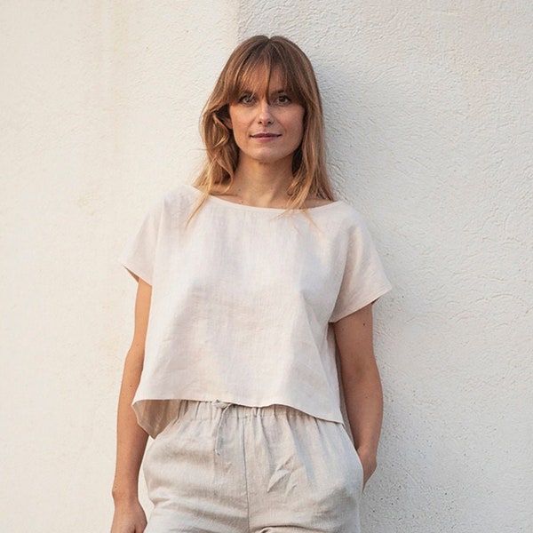 Linen Crop Top - Etsy