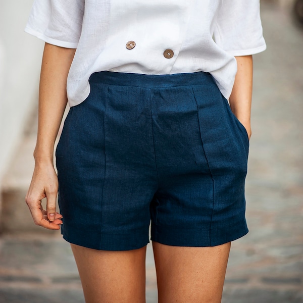 Linen Shorts - Etsy