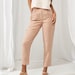 High Waisted Linen Pants GINGER Tapered Linen Pants Linen - Etsy