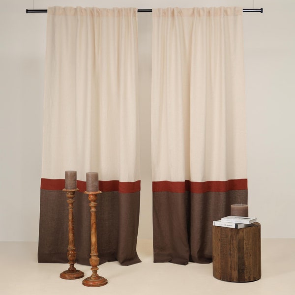Colorblock Curtains - Etsy