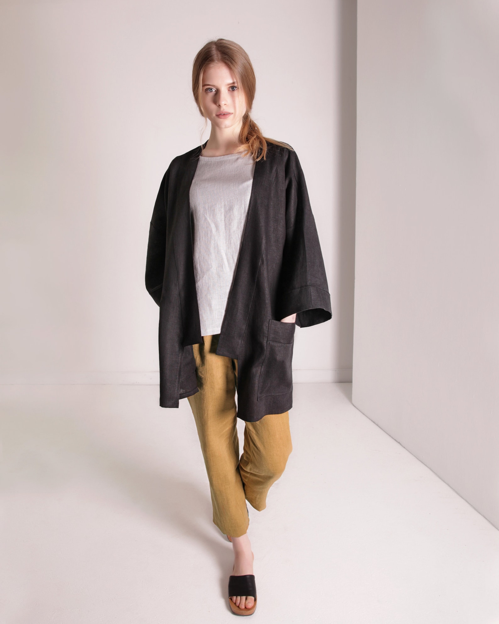 Linen Cardigan DEVONNE Long Linen Cardigan Linen Cardigan | Etsy