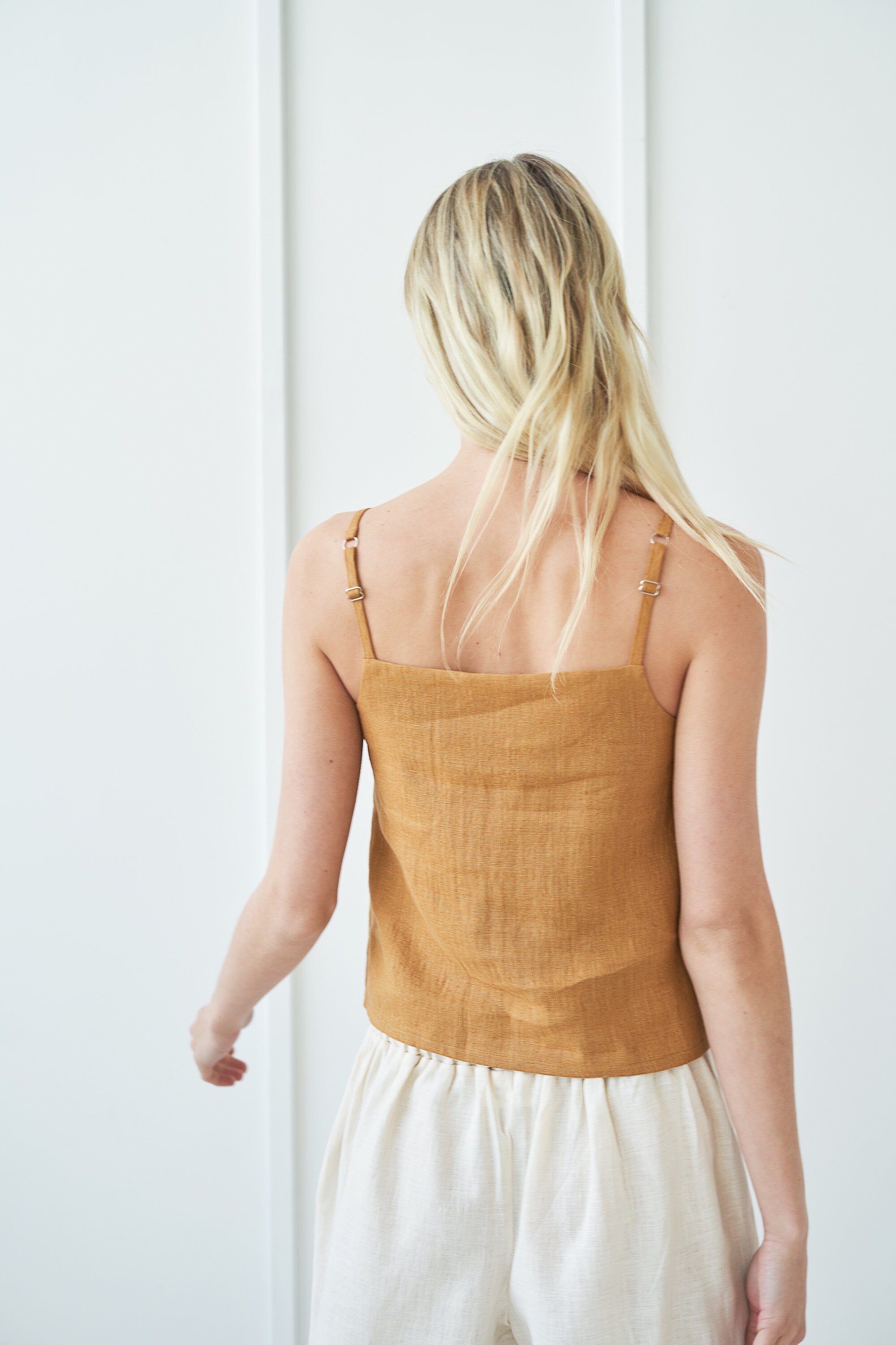 Linen Strap Top VIOLA Linen Tank Top Linen Sleeveless Top - Etsy