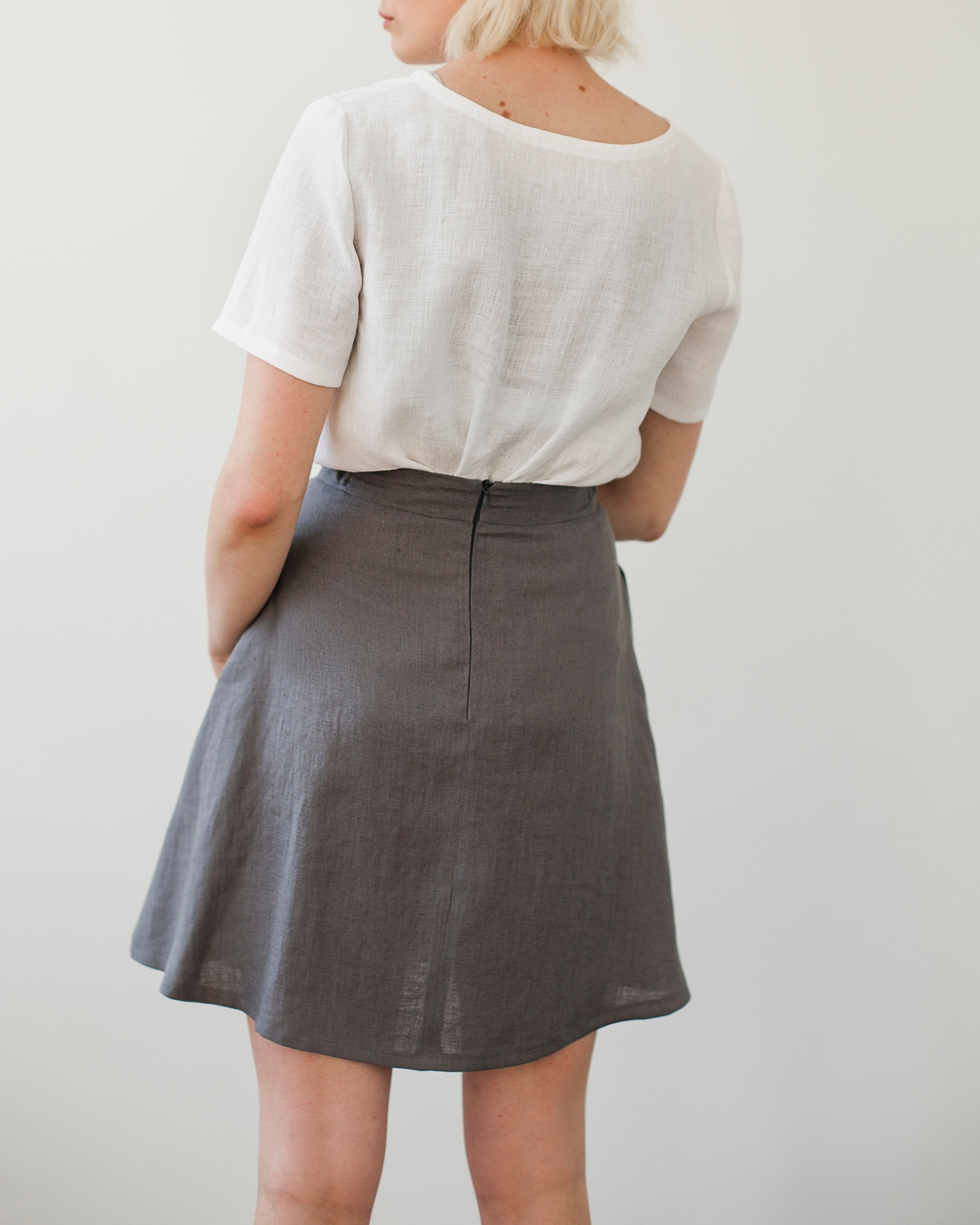 Linen Mini Skirt ADELLE A Line Linen Skirt Short Skirt From - Etsy UK