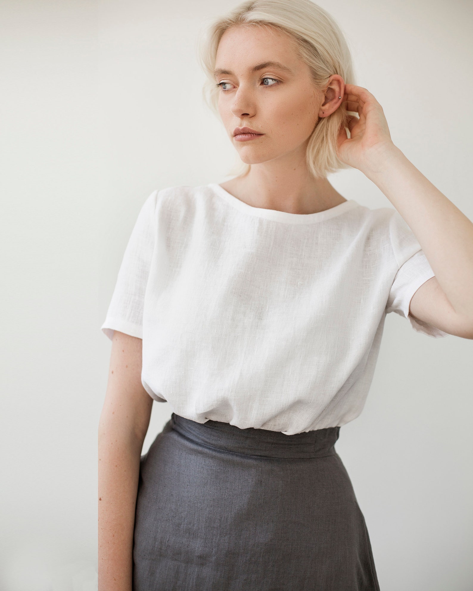 Linen Mini Skirt ADELLE A Line Linen Skirt Short Skirt From - Etsy UK