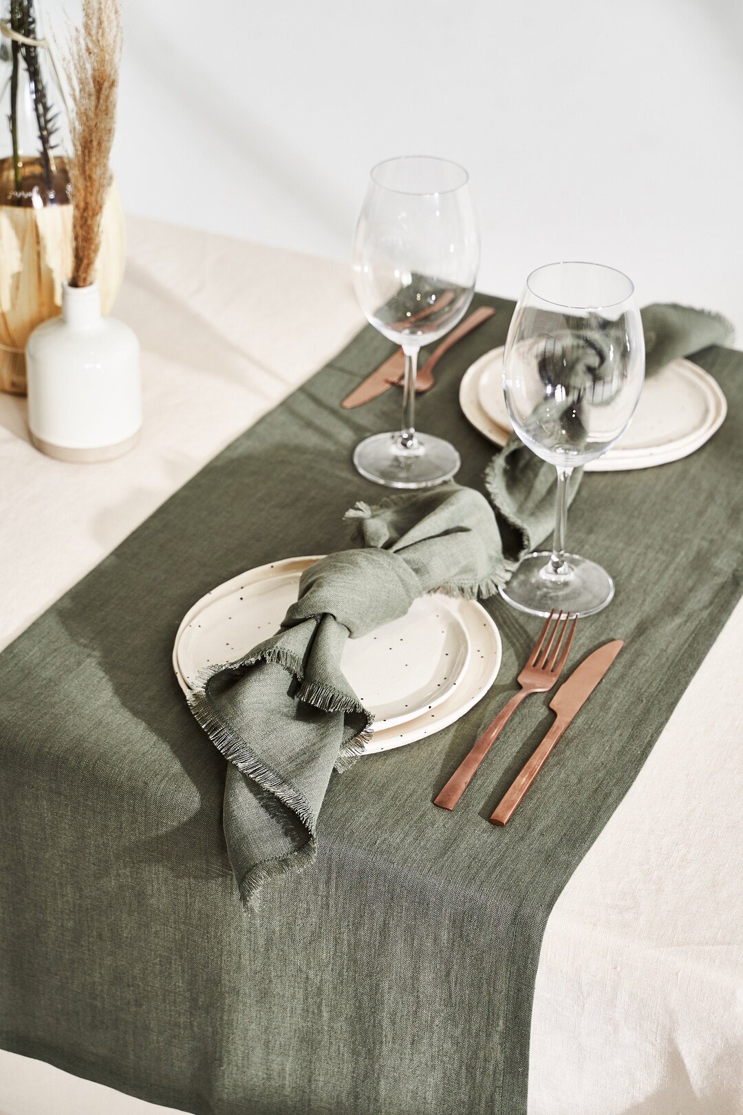 Linen Napkins With Fringe, Set of 4 Linen Napkins, Custom Linen Napkins ...
