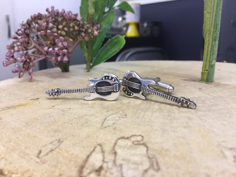 Bass Guitar Cufflinks Handmade in Sterling Silver - Etsy