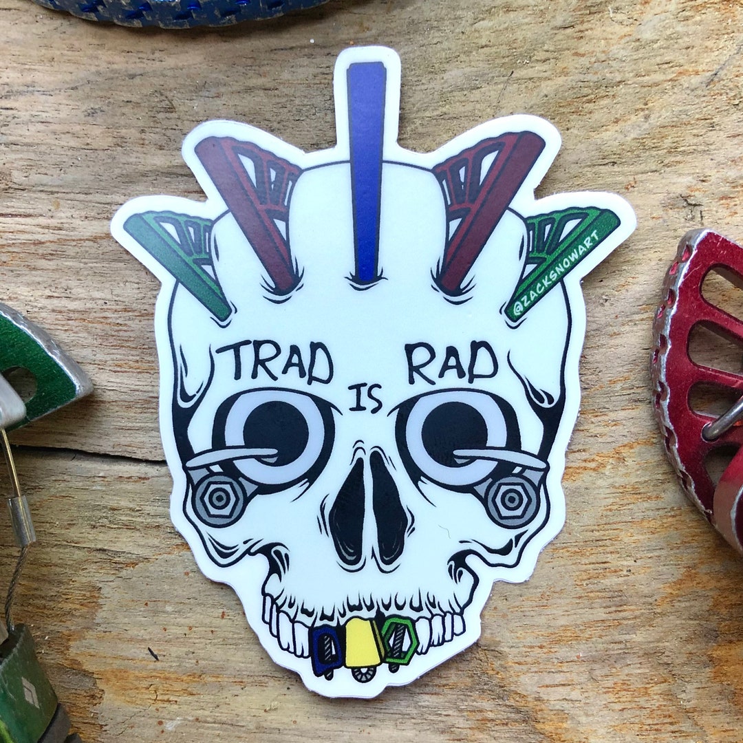 Trad is Rad Rock Climbing Sticker - Etsy