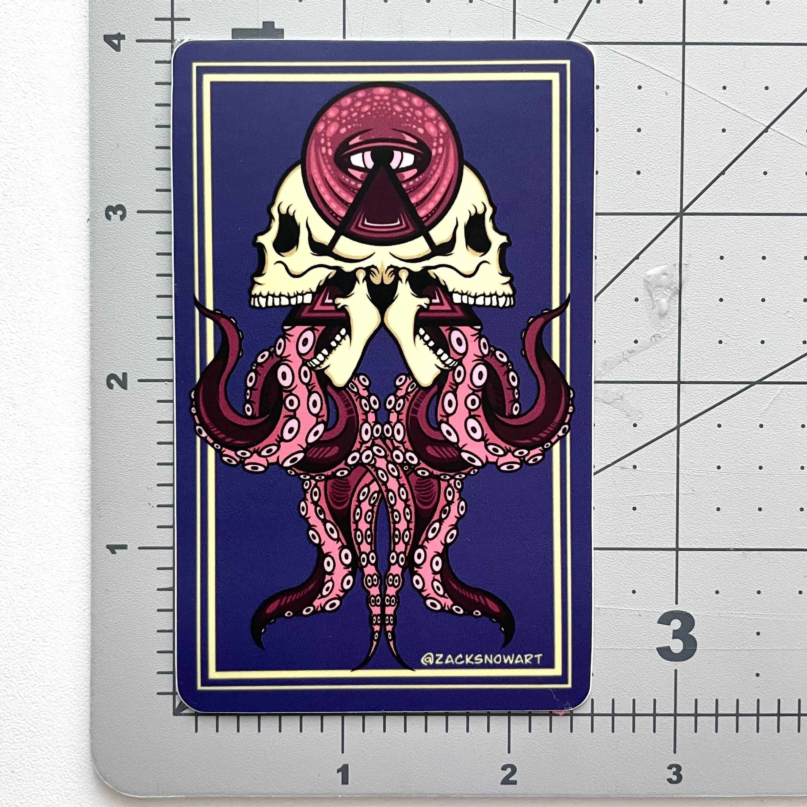 Octopus Skull Sticker - Etsy