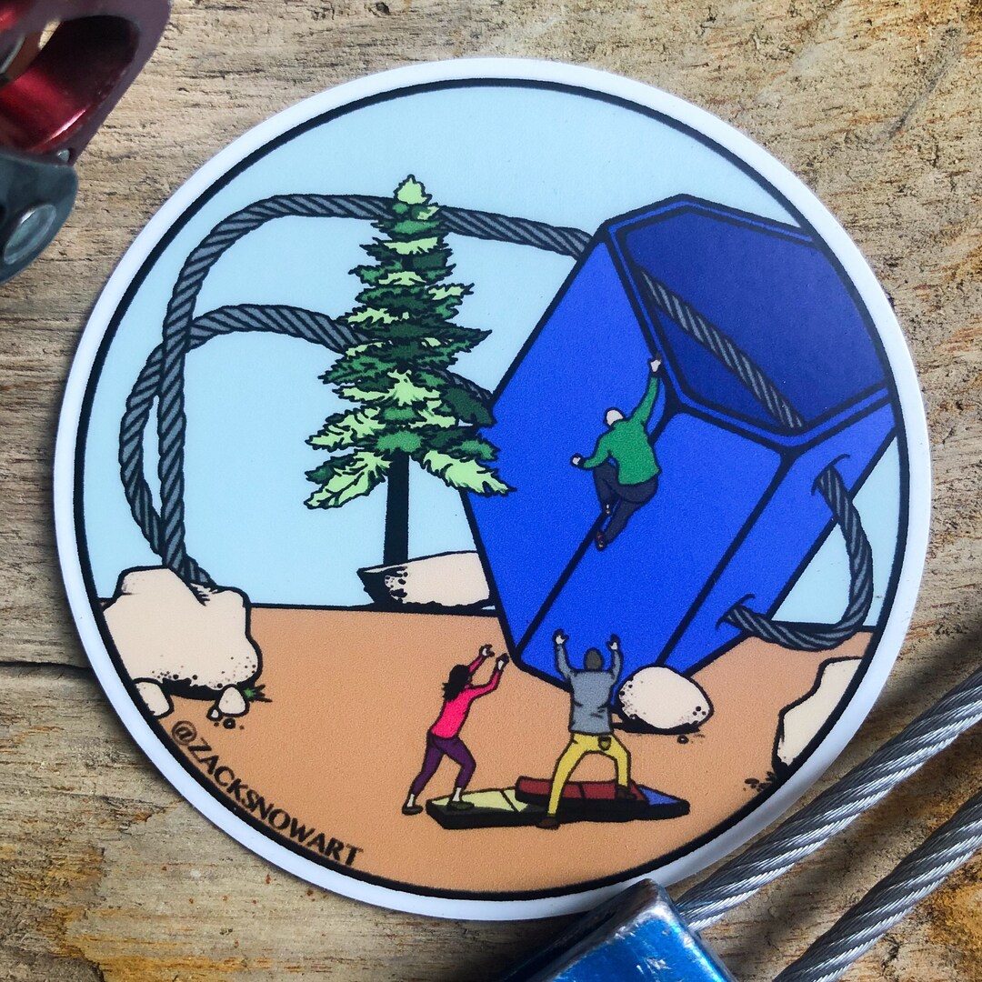 Hex Boulder Rock Climbing Sticker - Etsy