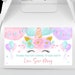 Editable Unicorn Box Label, Printable Unicorn Pink Gold Favors Gift Box ...