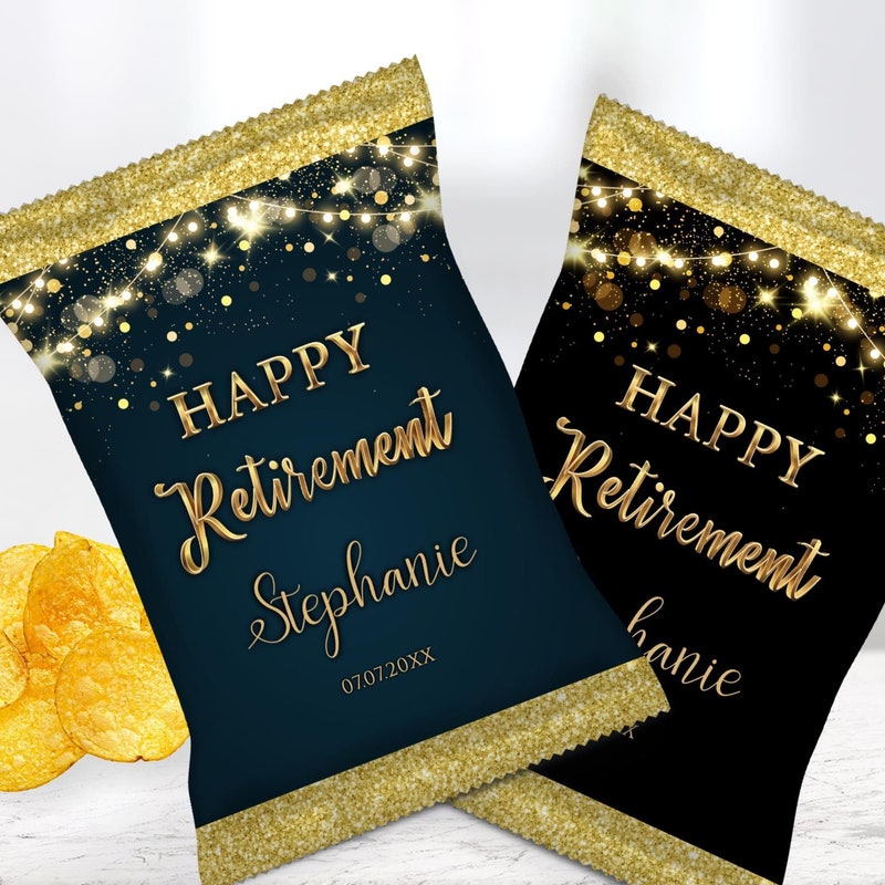 Retirement Favor Chip Bags - Etsy