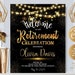 Retirement Celebration Welcome Sign, Gold Retirement Sign, Welcome ...