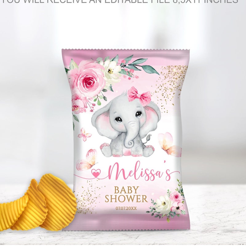 Elephant Chips Bag Label - Etsy