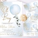 Editable Oh Boy Baby Shower Bundle Set Invitation, Boy Blue Balloon ...