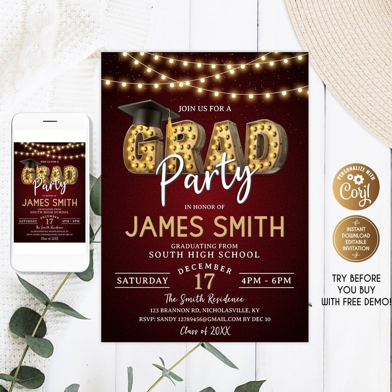 Graduation Invitation - Etsy