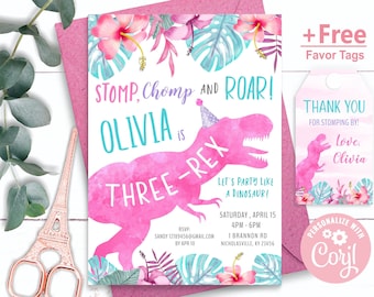 Three Rex Party - Etsy