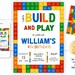 Editable Building Blocks Invitation, Blocks Birthday Invites, Building ...