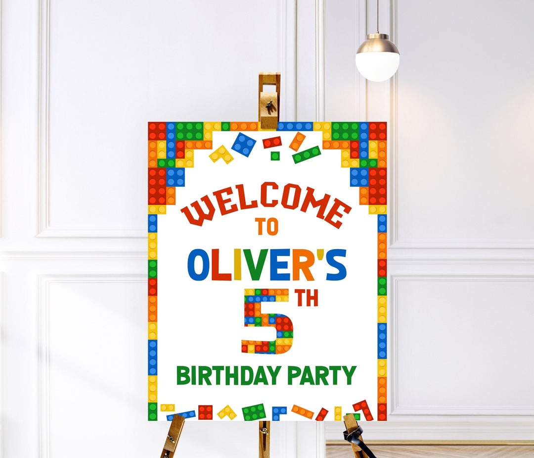 Editable Building Blocks Welcome Sign, Building Blocks Welcome Poster ...