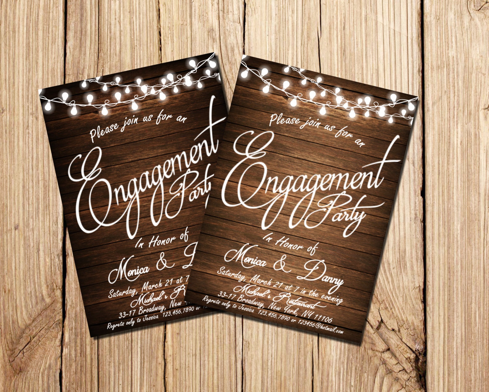 Engagement Party Invitation, Rustic Engagement Party Invitation ...