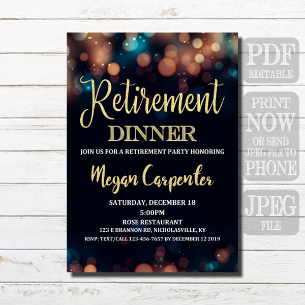 Retirement Invitation - Etsy
