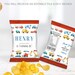 Editable Transportation Birthday Chip Bags, Transportation Chip Bag ...